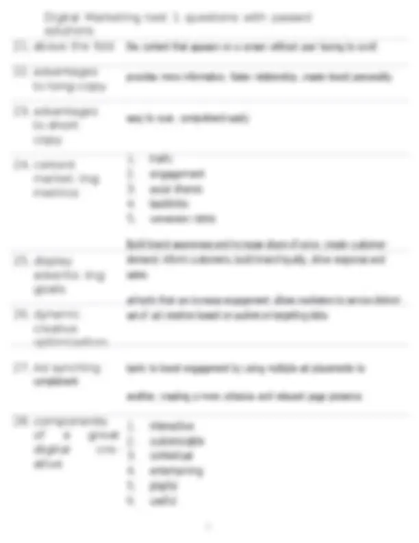 Digital Marketing Test Questions and Solutions | Exams Advanced ...
