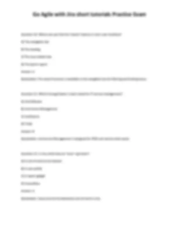 Go Agile with Jira short tutorials Practice Exam | Exams Technology ...