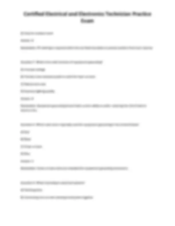 Certified Electrical and Electronics Technician Practice Exam | Exams ...
