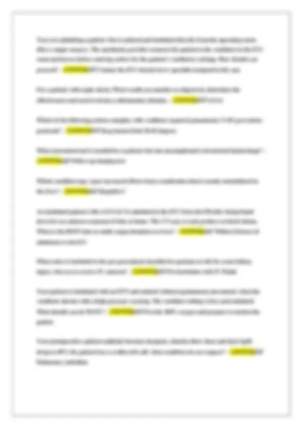 Relias/Prophecy General ICU RN A V3 Actual Exam | 100 Verified ...