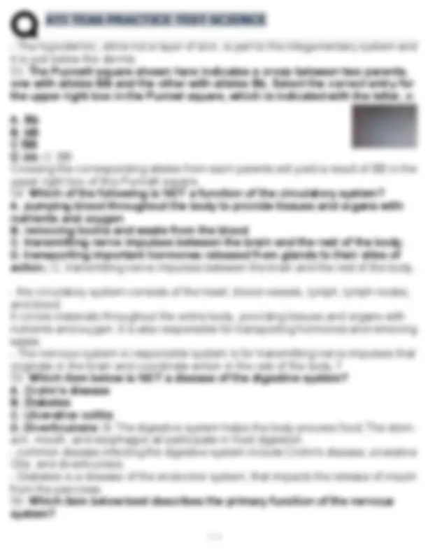 ATI TEAS 7 Science Practice Test PDF – 159 Questions with Answers ...