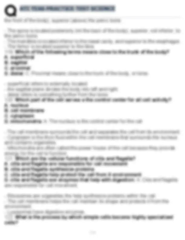 ATI TEAS 7 Science Practice Test PDF – 159 Questions with Answers ...