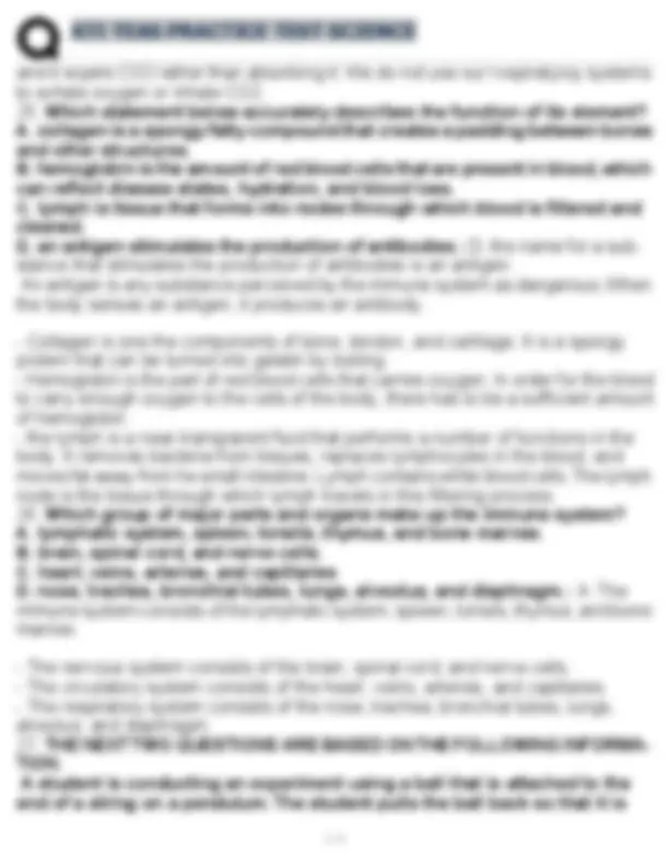 ATI TEAS 7 Science Practice Test PDF – 159 Questions with Answers ...