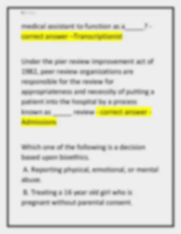 NCCT MEDICAL ASSISTANT PRACTICE TEST 2025–2026 | A+ GRADED, GUARANTEED ...