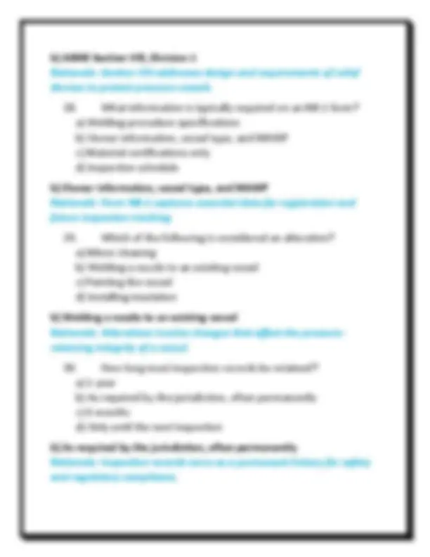 National Board Authorized Inspector (AI) Exam With Actual Questions ...