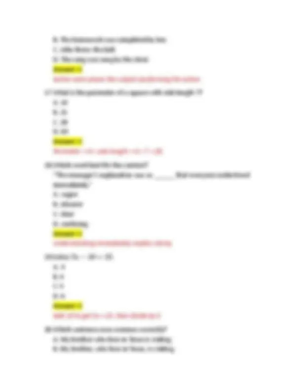 SCHOLASTIC ASSESSMENT TEST (SAT) PRCTICE EXAM LATEST 2026 ...