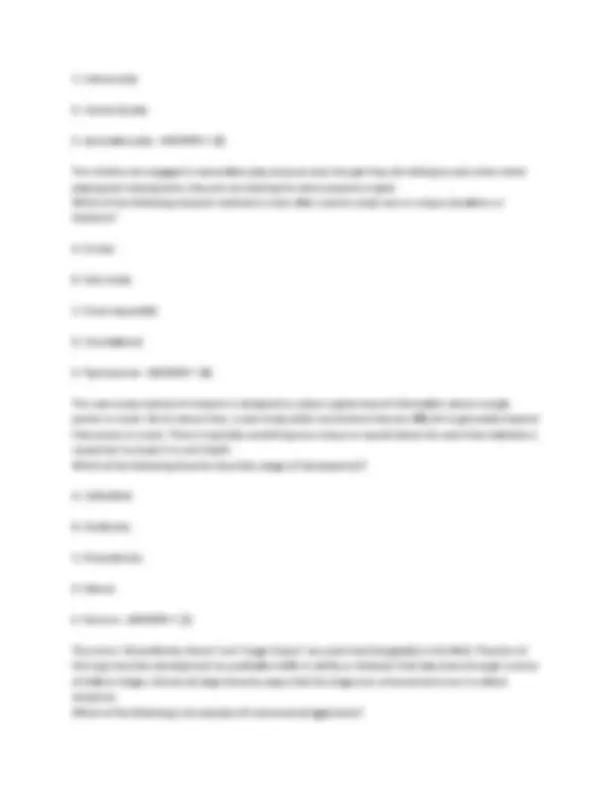 CLEP Human Growth and Development REA Practice Exam 1 EXAM LATEST 100 ...