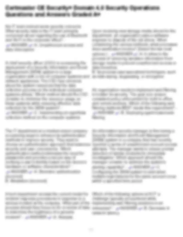 Certmaster CE Security+ Domain 4.0 Security Operation Test. | Exams ...
