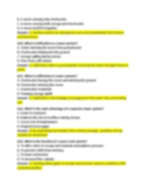 Wastewater Collection System: Questions and Correct Answers | Exams ...