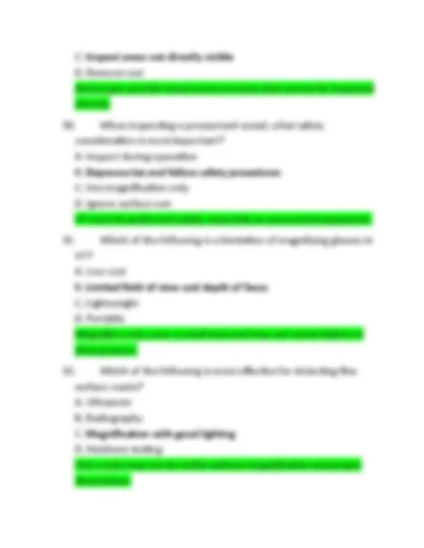ASNT NDT LEVEL II VT (VISUAL TESTING) PRACTICE EXAM QUESTIONS AND ...