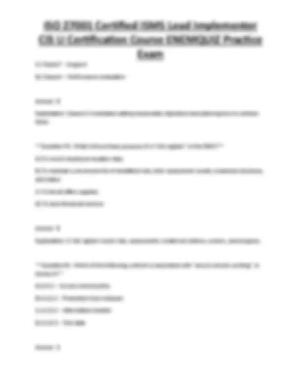 ISO 27001 Certified ISMS Lead Implementer CIS LI Certification Course ...