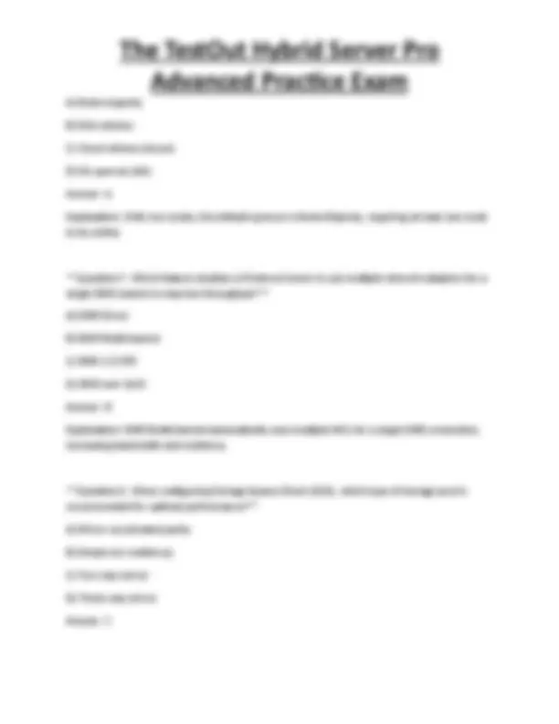 The TestOut Hybrid Server Pro Advanced Practice Exam | Exams Technology ...