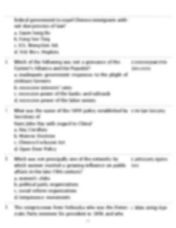 History CCP Chapter 17 multiple choice quiz Actual Updated Questions ...