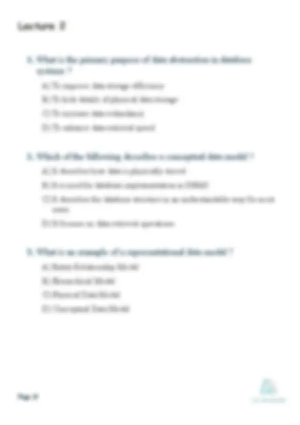 Databases courses 011 | Schémas Informations et informatique | Docsity