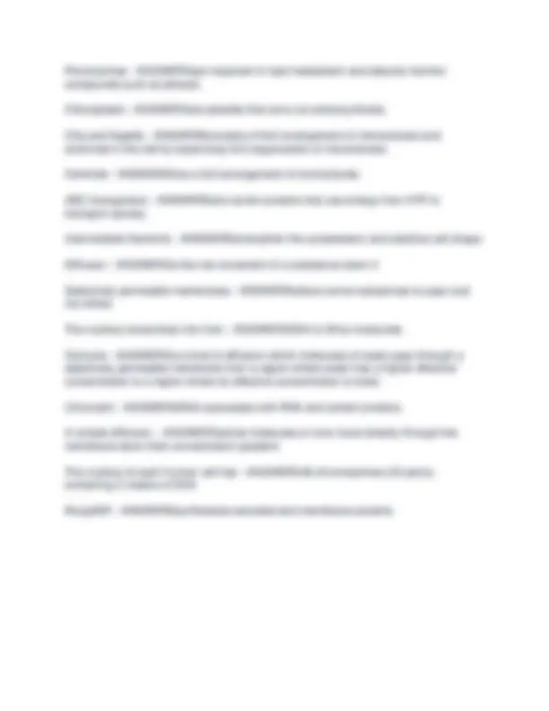 BIO 110 EXAM 2 STUDY GUIDE (CCBC) SPRING 2018 Que | Exams Nursing | Docsity