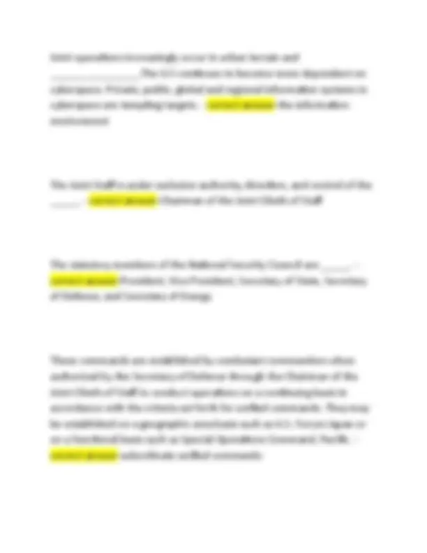 SEJPME MOD 2- NATIONAL MILITARY COMMAND STRUCTURE PREPERATION TEST ...