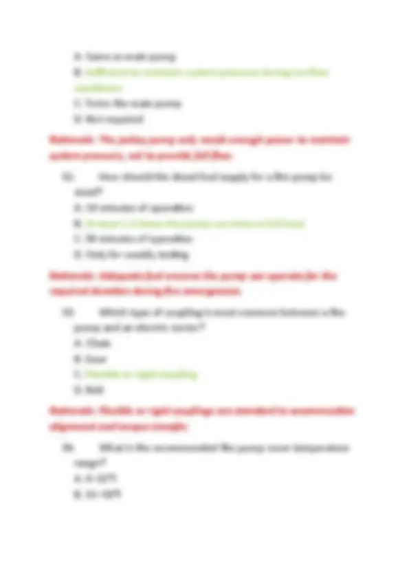 NFPA 20: Installation of Stationary Pumps for Fire Protection Exam With ...