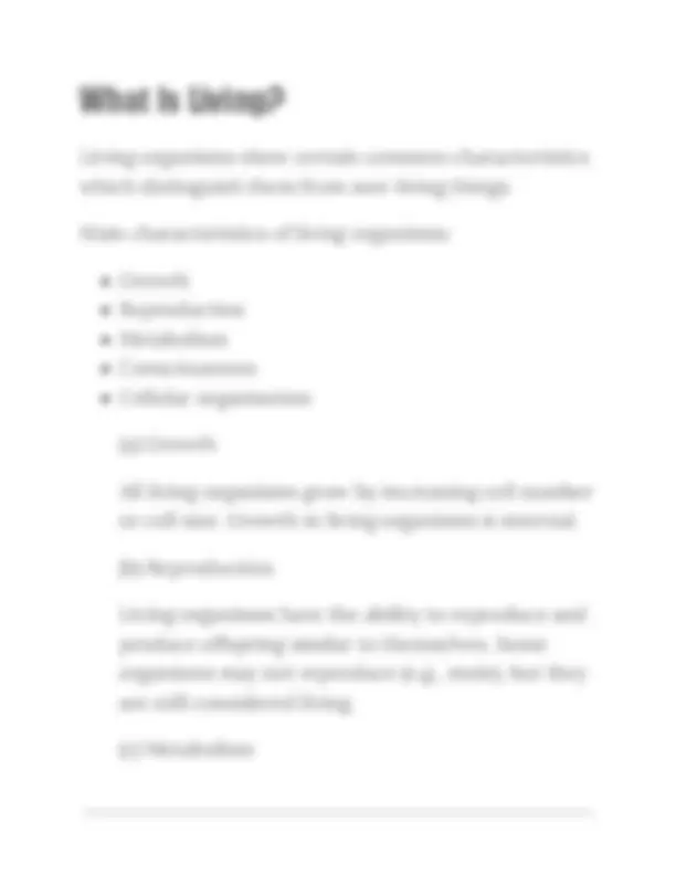 CLASS 11 BIOLOGY REVISION NOTES LIVING WORLD | Cheat Sheet Biology ...