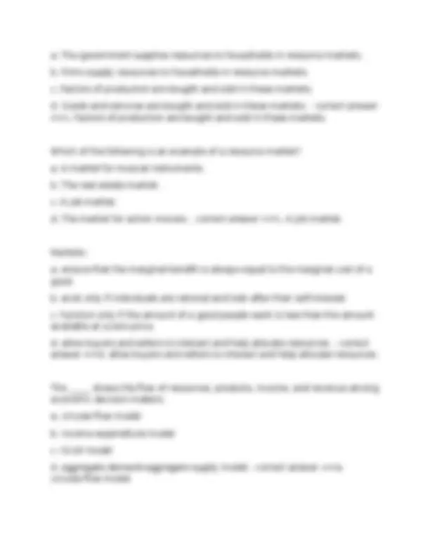 EC 111 Chapter 1 Cengage Quiz Questions & answers rated A+ 2025-2026-15 ...