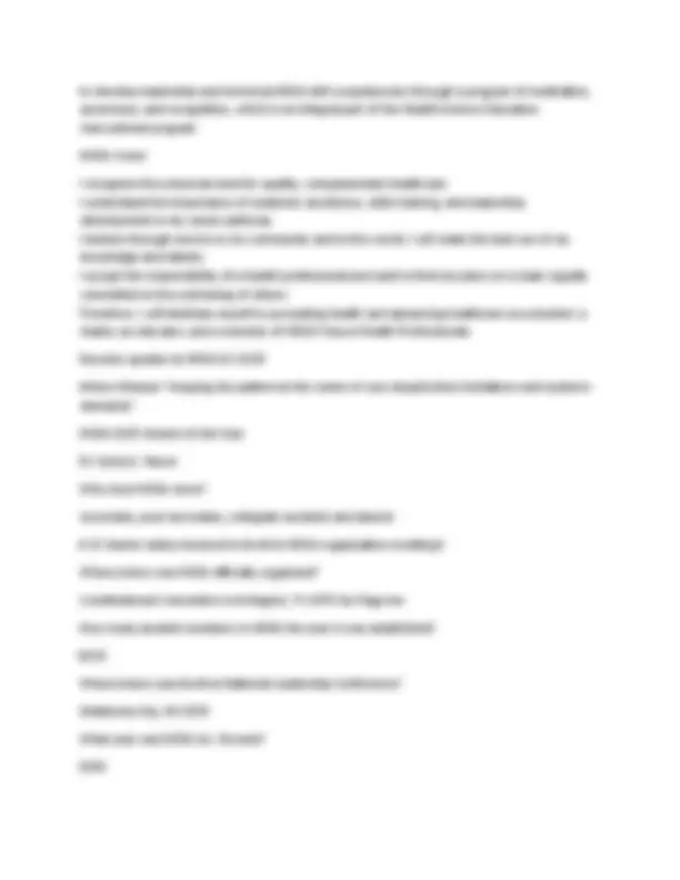 HOSA HISTORY, FACTS, & LEADERSHIP COMPLETE LATEST FINAL EXAM FOR 2026 ...