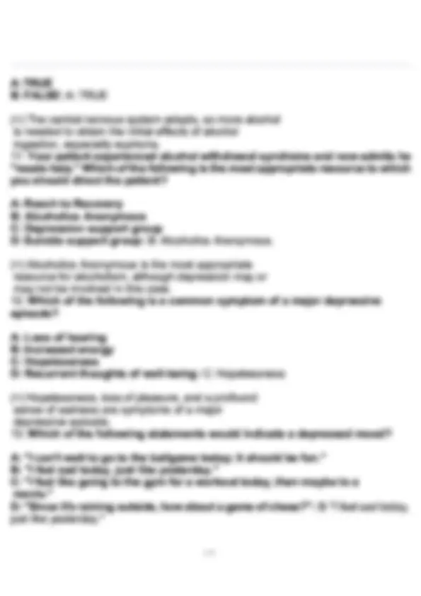 HESI Psychiatric Mental Health Specialty Exam Review Questions ...