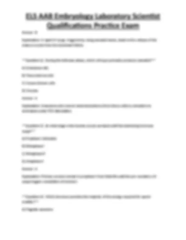 ELS AAB Embryology Laboratory Scientist Qualifications Practice Exam ...