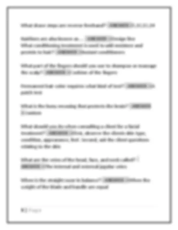 BARBER STATE BOARD FINAL ACTUAL EXAM (NEW UPDATED VERSION) LATEST 2025 ...