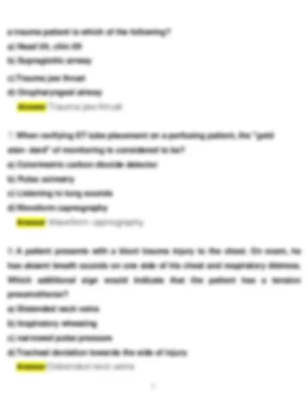 PHTLS Pre-Test 9th Edition Version 1NV (Latest 2026 / 2027 Update ...