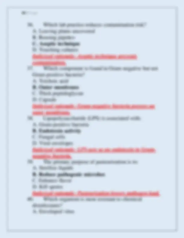 MICROBIOLOGY EXAM 1 MCGRAW HILL 100 QUESTIONS AND CORRECT DETAILED ...