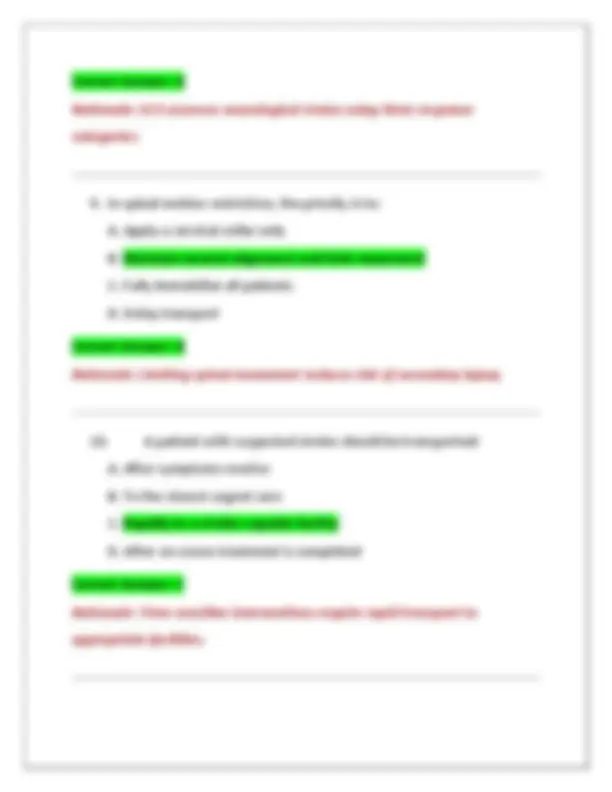 Loyola EMS System Field Authorization Practice Examination Questions ...