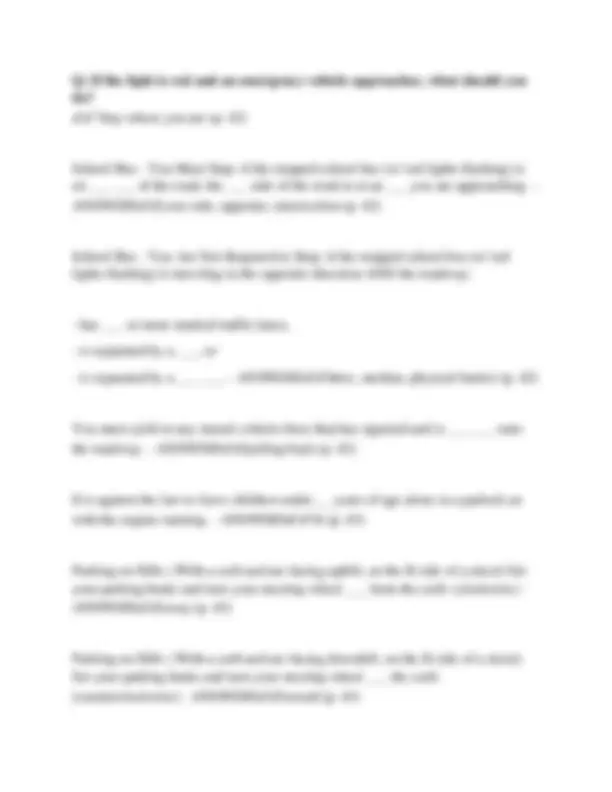 WASHINGTON STATE DOL - KNOWLEDGE TEST (911 DRIVING SCHOOL) QUESTIONS ...