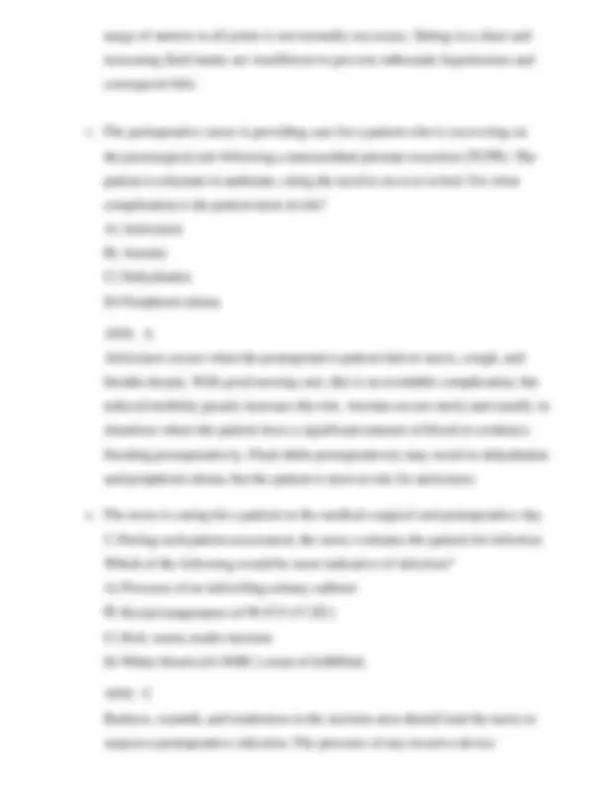 Chapter 19: Postoperative Nursing Management Hinkle: Brunner & Suddarth ...