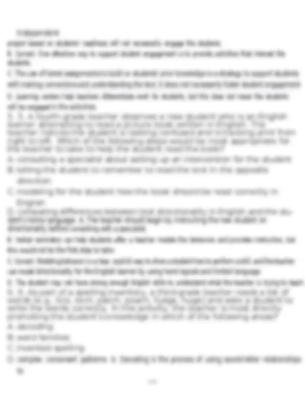 MTTC #122 (3-6 Literacy) practice exam questions latest upload | Exams ...