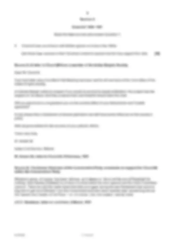 OCR A Level History A Y113/01 Britain 1930–1997 2025/2026 Solved ...