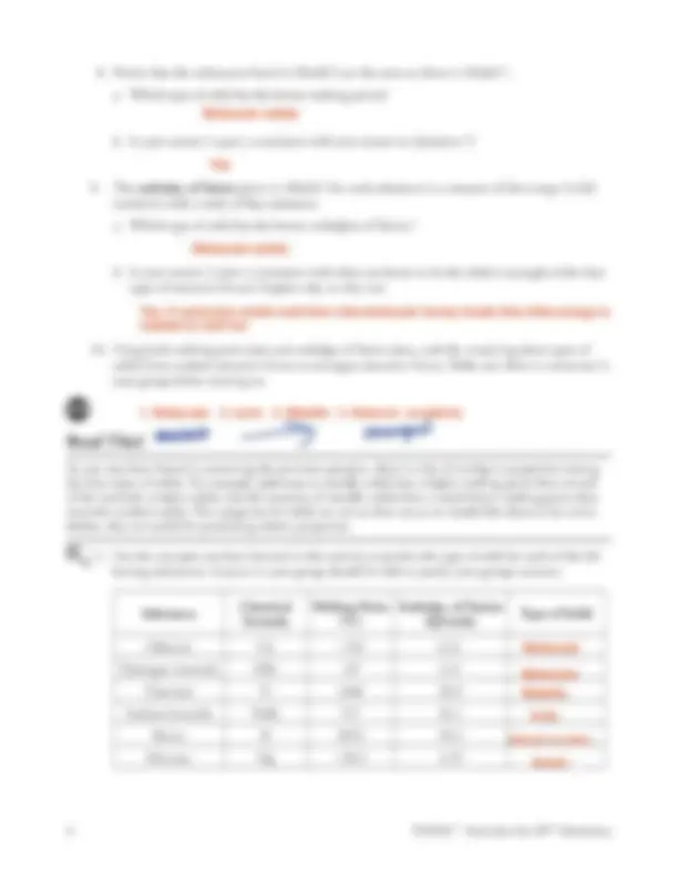 11 Types of Solids PDF Answer Key | Exercises Chemistry | Docsity