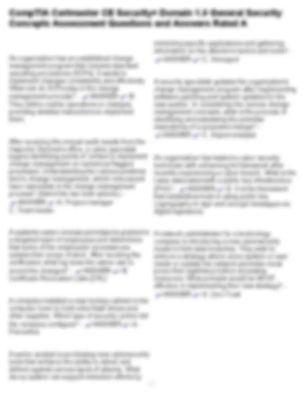 CompTIA Certmaster CE Security+ Domain 1.0 General Questions | Exams ...