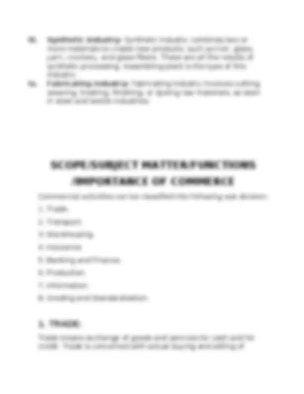 PRINCIPLES OF COMMERCE(POC) CHAPTER 1 NOTES FOR ICOM PART 1 SINDHBOARD ...