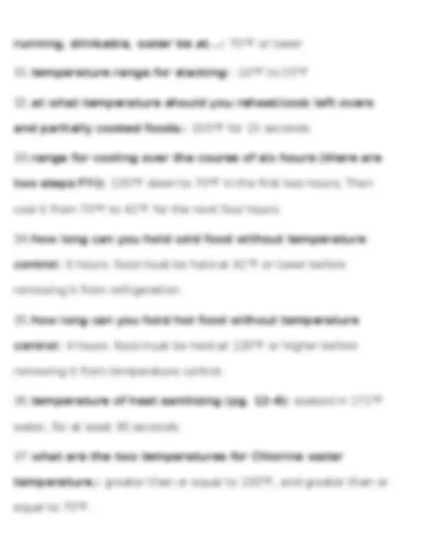 ServSafe Temperatures 2026 (PDF) | Cooking Temps Chart | Food Safety ...