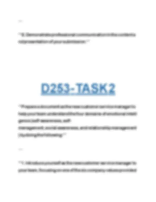 WGU D253 Values Based Leadership TASK 1 & TASK 2 PASSED ON THE FIRST ...