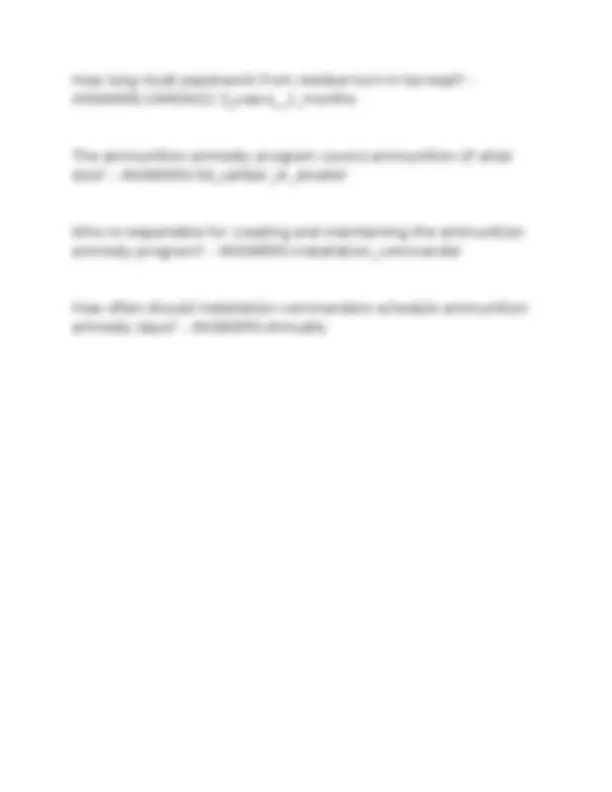 AMMO 64 Class V Issue and Turn-In Procedures for Using Units Questions ...
