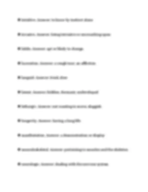 HESI A2 VOCABULARY MOCK EXAM 2026 WORD ANALYSIS, SYNONYMS & CONTEXT ...