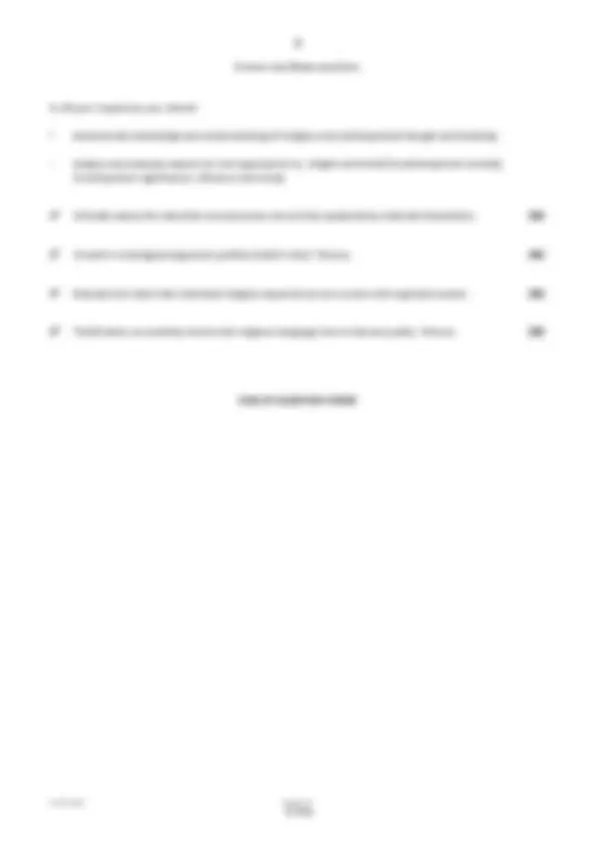 2025 OCR A Level RS H573/01: Philosophy of Religion Exam + Mark Scheme ...