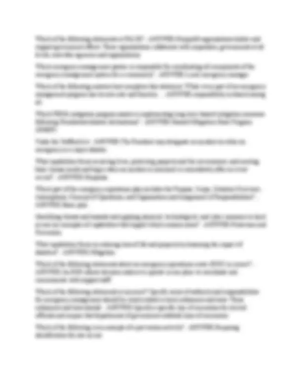 IS-230.E: FUNDAMENTALS OF EMERGENCY MANAGEMENT FINAL EXAM(2026 ...