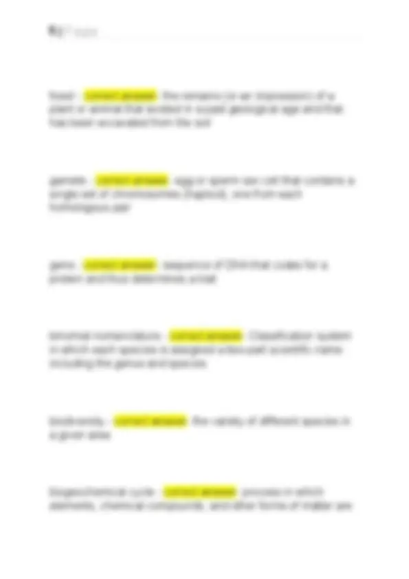 BIOLOGY EOC REVIEW 2026 UPDATED EXAM QUESTIONS AND ANSWERS ALREADY ...