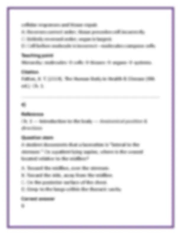 Human Body in Health & Disease Test Bank | Kevin Patton 8th Ed ...