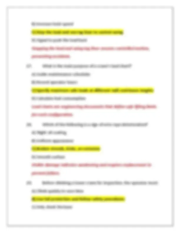 NYC Tower Crane Operator Level II Certification Examination Practice ...