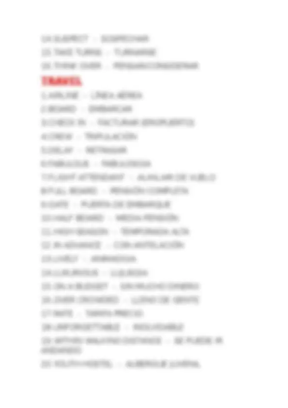 Vocabulario historia | Cheat Sheet History | Docsity