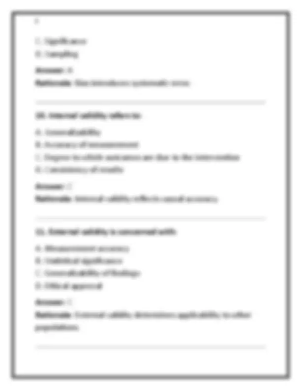 NURSING RESEARCH & EVIDENCE-BASED PRACTICE EXAM – QUANTITATIVE AND ...