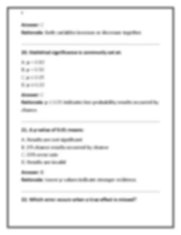 NURSING RESEARCH & EVIDENCE-BASED PRACTICE EXAM – QUANTITATIVE AND ...