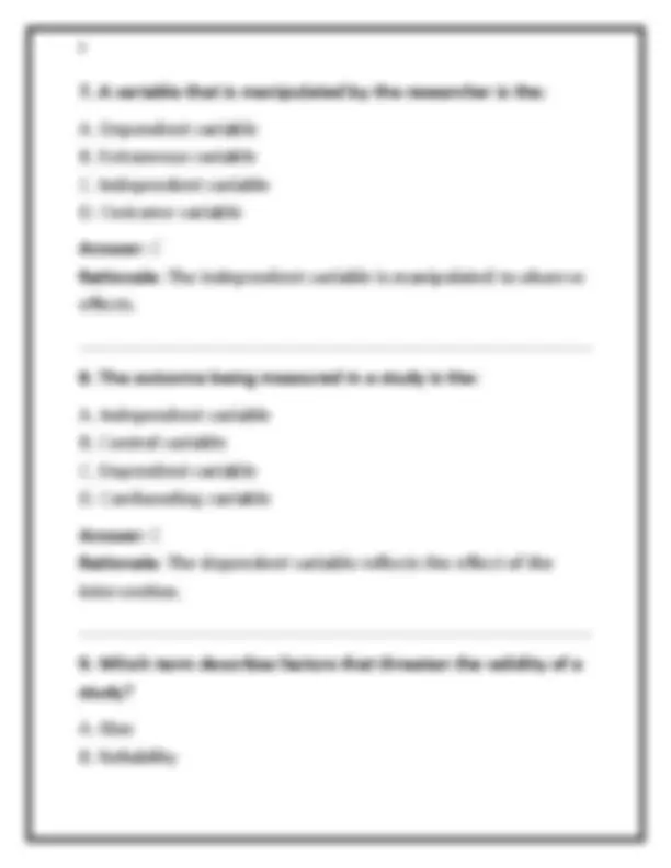 NURSING RESEARCH & EVIDENCE-BASED PRACTICE EXAM – QUANTITATIVE AND ...